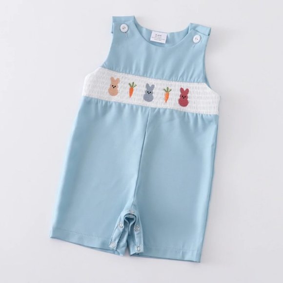 One Pieces | Boutique Peeps Easter Bunny Rabbit Baby Boys Smocked ...